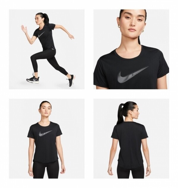 나이키 NIKE 우먼스 드라이핏 스우시 하이브리드 반팔 티셔츠 FB4697-010 555 - 오픈마켓 우리들쇼핑